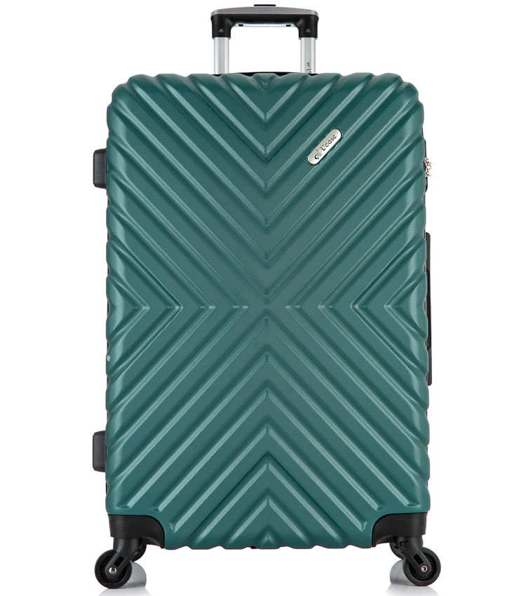 Большой чемодан спиннер L'case New-Delhi green (71 см)