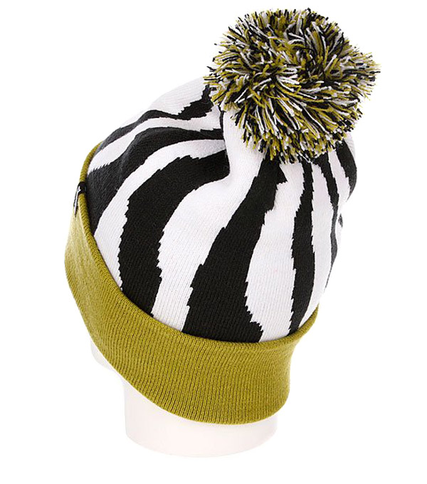 Шапка с помпоном True Spin Original Zebra Lime