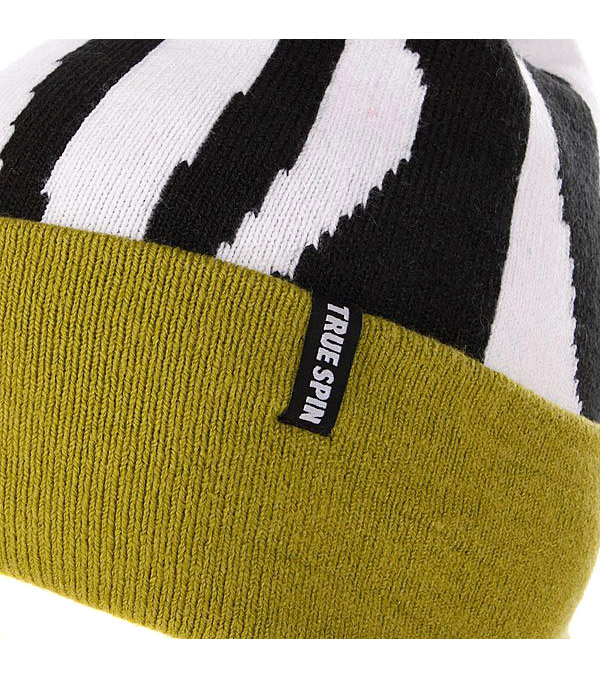 Шапка с помпоном True Spin Original Zebra Lime